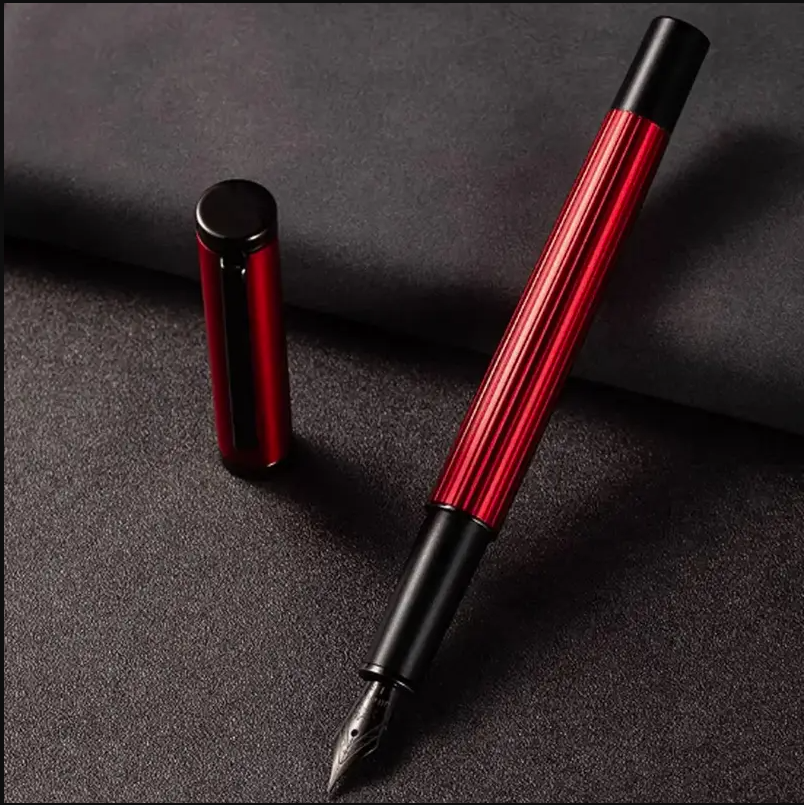 Jinhao 88 Premium RED Metal Brass Fountain Pen Fine Nib (.5mm) – Doc Pens